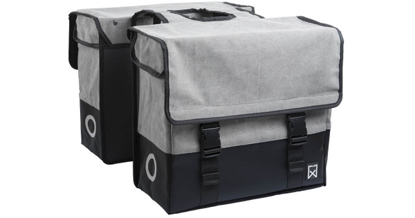 Willex Dubbele Tas Willex Canvas 40L Grijs/Mat Zwart - Coolblue - Voor ...
