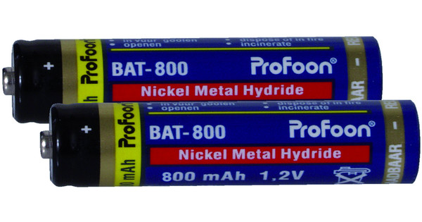 Profoon Oplaadbare AAA NiMH Batterijen 800mAh 2-pack - Coolblue - Voor ...