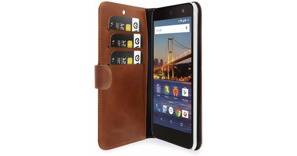 Valenta Classic Luxe General Mobile AndroidOne GM5 Plus Book Case Bruin ...