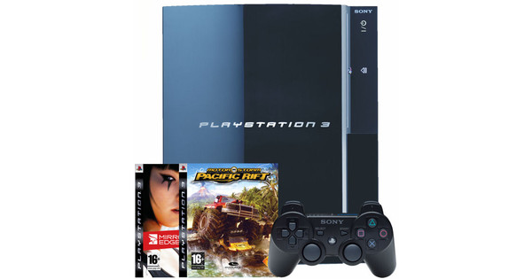 PS3 80 GB + MotorStorm 2 + Mirror's Edge - Coolblue - Voor 23.59u, morgen in huis