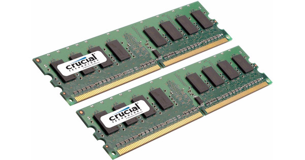 Crucial 4 GB DIMM DDR2-667 2 x 2 GB - Coolblue - Voor 23.59u, morgen in ...