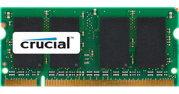 Crucial 2GB DDR2 SODIMM 667 MHz (1x2GB) - Coolblue - Voor 23.59u ...