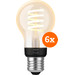 Philips Hue Filament White Ambiance Standaard 6-pack - Smart lampen ...