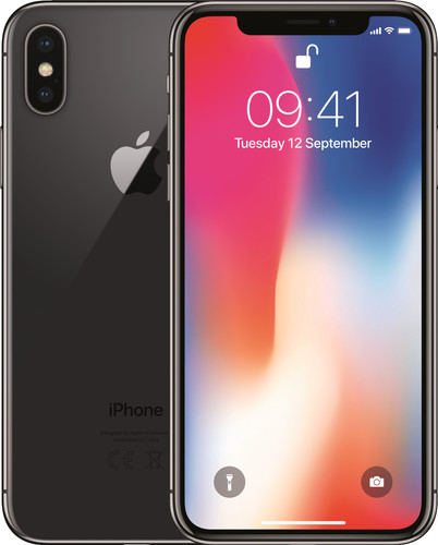 Refurbished iPhone X 64GB Space Gray (Zo goed als nieuw) - Coolblue - Voor 23.59u, morgen in huis