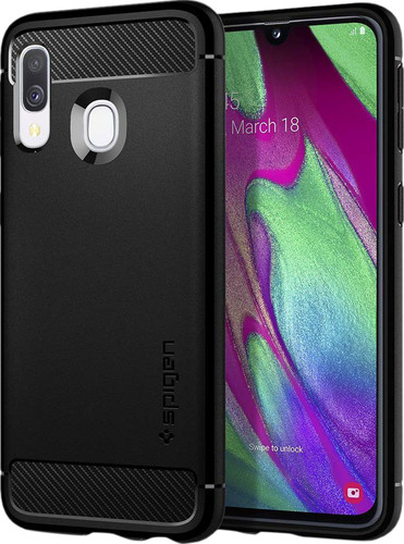 Spigen Rugged Armor Samsung Galaxy A40 Back Cover Zwart - Coolblue ...