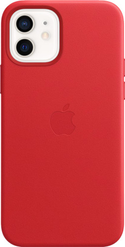 Apple iPhone 12 and 12 Pro Back Cover with MagSafe Leather RED ...