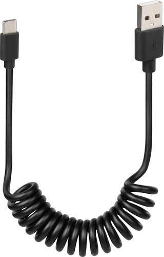 Lampa USB-A to USB-C Coil Cable Black 1m - Coolblue - Before 23:59 ...