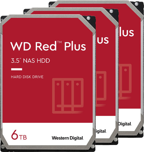 WD Red Plus WD60EFZX 6TB 3-Pack - Coolblue - Voor 23.59u, morgen in huis