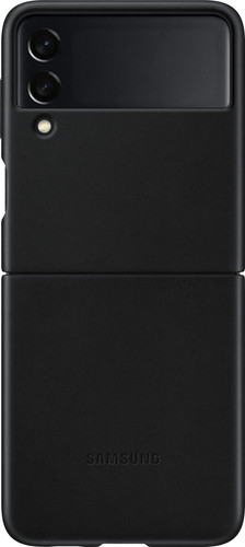 Samsung Galaxy Z Flip 3 Back Cover Leer Zwart - Coolblue - Voor 23.59u ...
