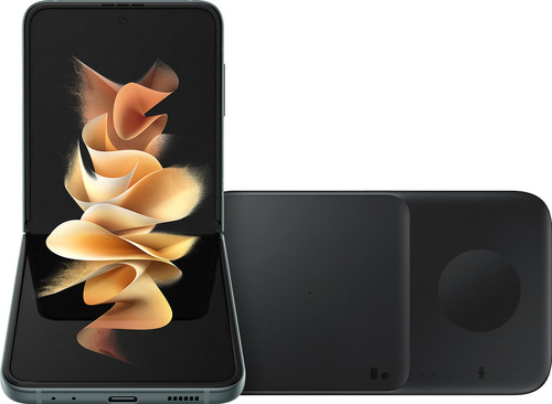 Samsung Galaxy Z Flip 3 128GB Groen 5G + Samsung Draadloze Oplader DUO ...