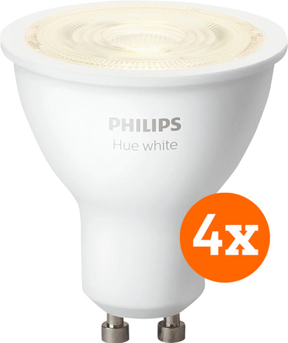 Philips Hue White GU10 4-Pack - Coolblue - Voor 23.59u, morgen in huis
