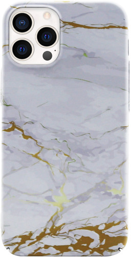 BlueBuilt Grey Marble Hard Case Apple iPhone 12 Pro Max Back Cover ...