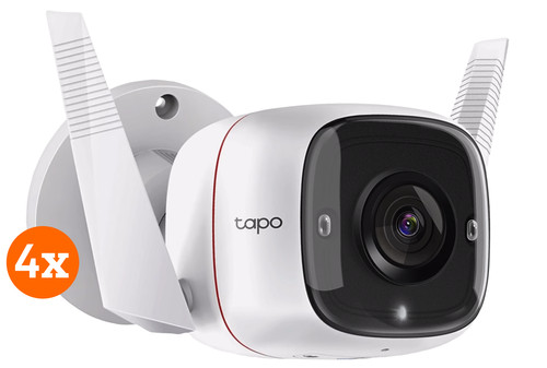TP-Link Tapo C310 4-pack - Coolblue - Voor 23.59u, morgen in huis