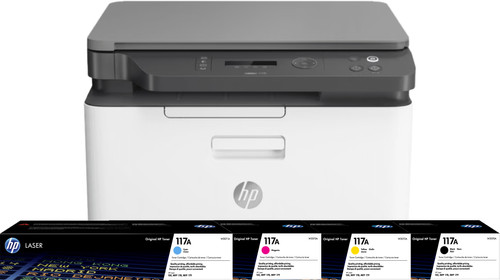 HP Color Laser MFP 178nw + 1 extra set toners - Coolblue - Voor 23.59u ...