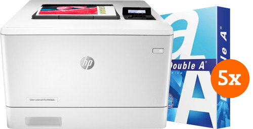 HP Color LaserJet Pro M454dn + 2500 vellen A4 papier - Printers - Coolblue