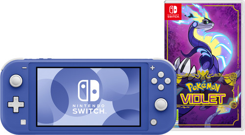 Nintendo Switch Lite Blauw + Pokémon Violet - Coolblue - Voor 23.59u ...