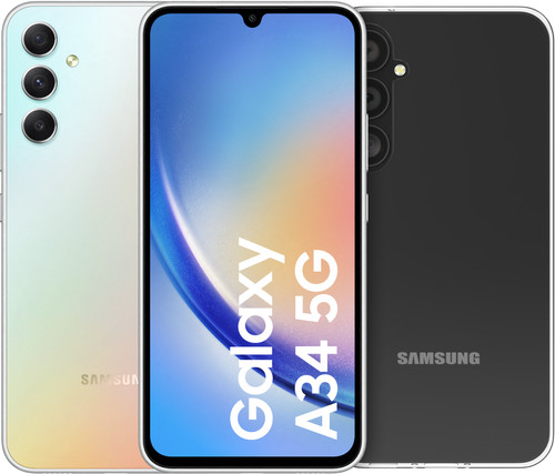 Samsung Galaxy A34 128GB Silver 5G + BlueBuilt Back Cover - Coolblue ...