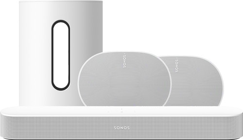 Sonos Beam Gen2 Wit + Era 300 + Sub Mini Wit - Coolblue - Voor 23.59u, morgen in huis