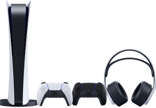 PlayStation 5 Digital Edition + Extra controller Zwart + 3D Pulse ...