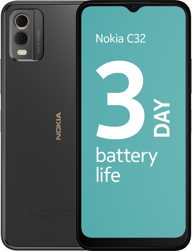Nokia C32 64GB Black - Mobile phones - Coolblue