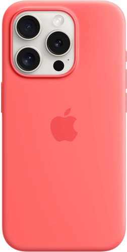 Apple iPhone 15 Pro Back Cover with MagSafe Guava - Coolblue - Before ...