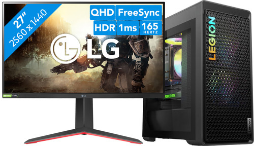 Lenovo Legion T5 26IRB8 90UU00C3MH + LG UltraGear 27GP850P-B - Desktops ...