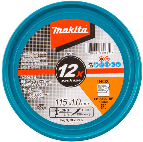 Makita Doorslijpschijf RVS 115 millimeter 12 stuks - Coolblue - Voor 23 ...