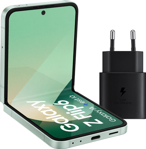 Samsung Galaxy Z Flip 6 256GB Zilver 5G + Samsung Oplader 25W Zwart ...