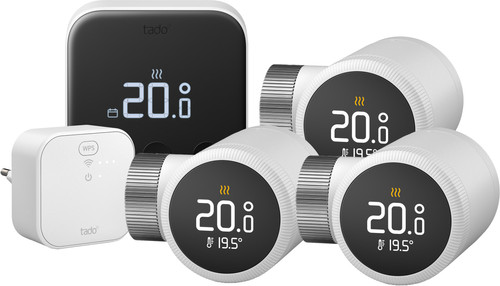 Tado Smart Thermostat X Starter Pack + 3 Radiator Knobs - Coolblue ...