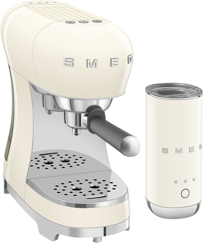 SMEG ECF12CREU Creme + melkopschuimer | Coolblue | Halfautomatische ...