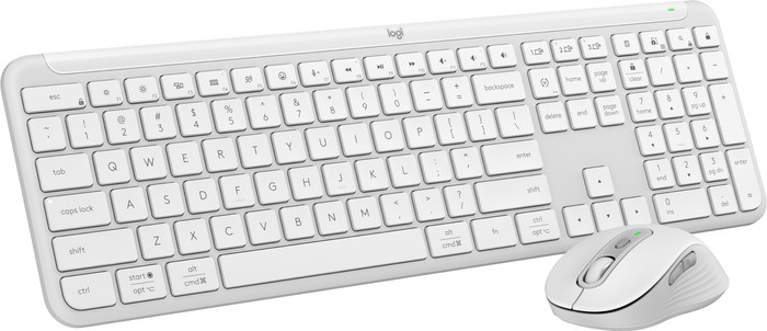 Logitech MK950 Signature Slim Draadloze Toetsenbord en Muis Combo Qwerty Wit | Coolblue ...
