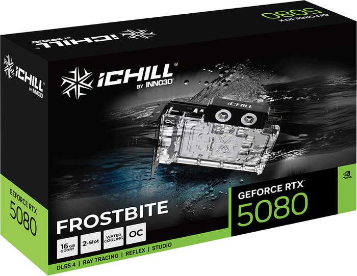 INNO3D GeForce RTX 5080 iCHILL FROSTBITE 16GB | Coolblue | Video cards