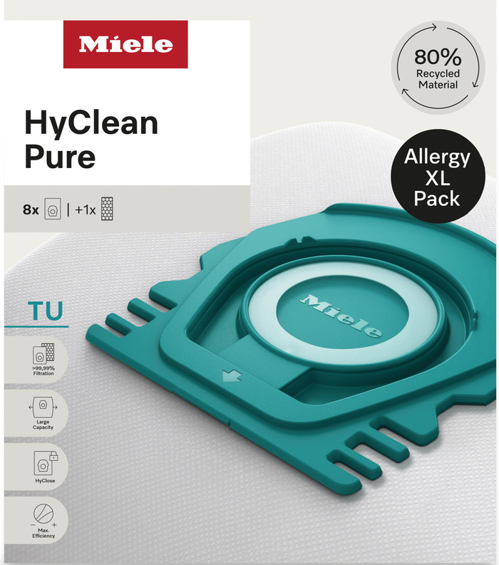 Miele Stofzuigerzakken HyClean Pure TU XL-Pack (8 stuks) | Coolblue ...
