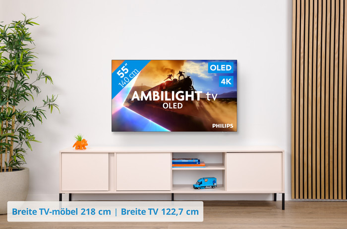 Philips Ambilight 55 Zoll OLED760 4K (2025) | Coolblue | Fernseher