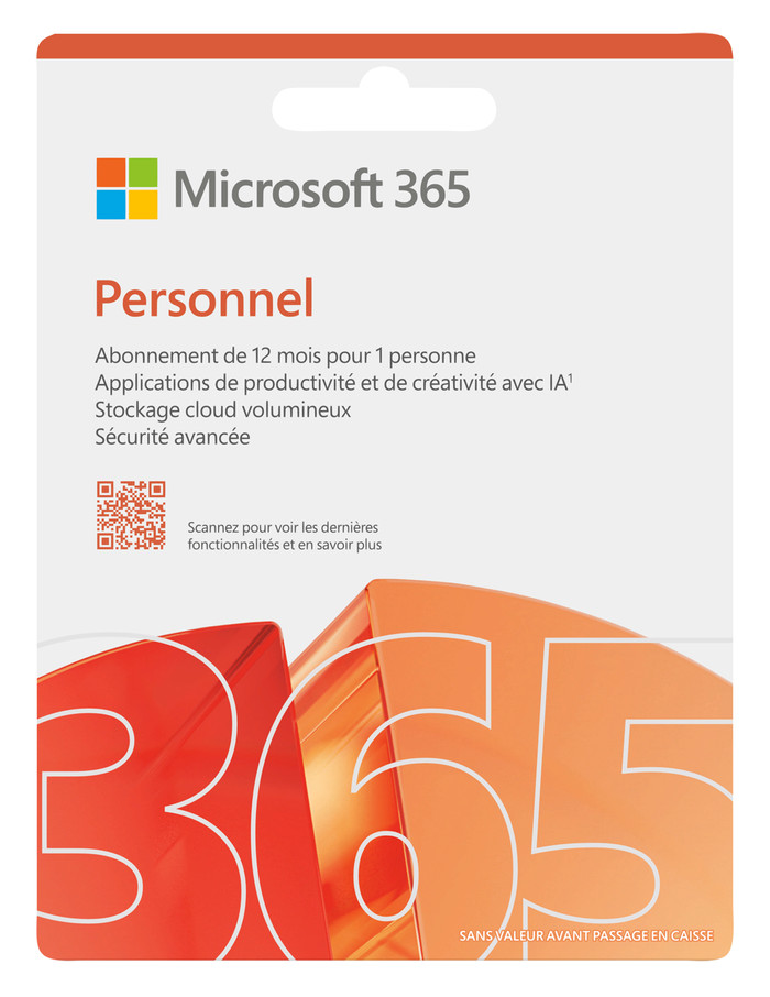 Microsoft 365 Personal FR Abonnement 1 jaar | Coolblue | Office software
