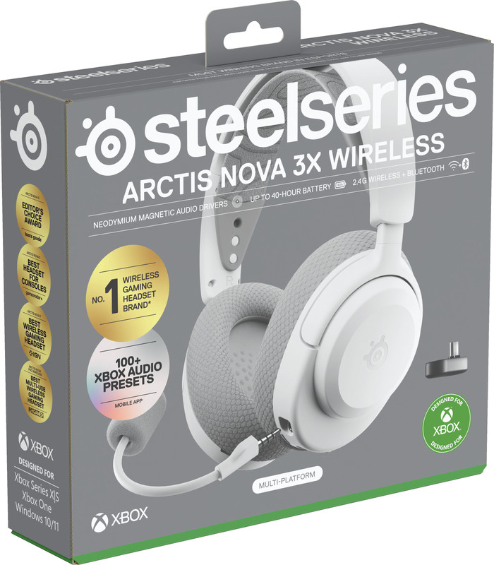 SteelSeries Arctis Nova 3X White | Coolblue | Gaming headsets
