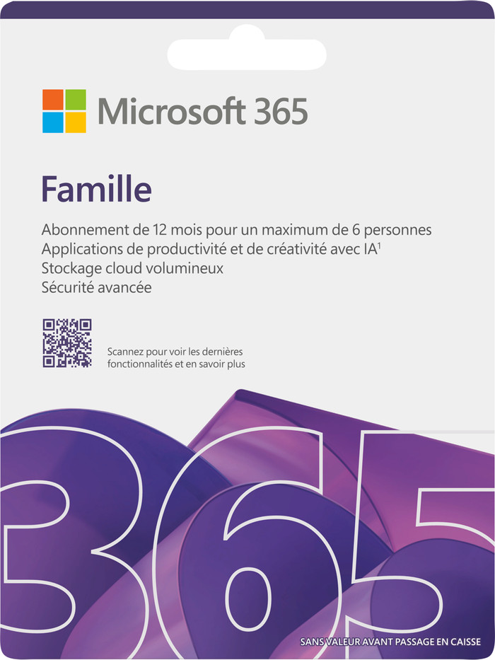 Microsoft 365 Family FR Abonnement 1 jaar | Coolblue | Office software